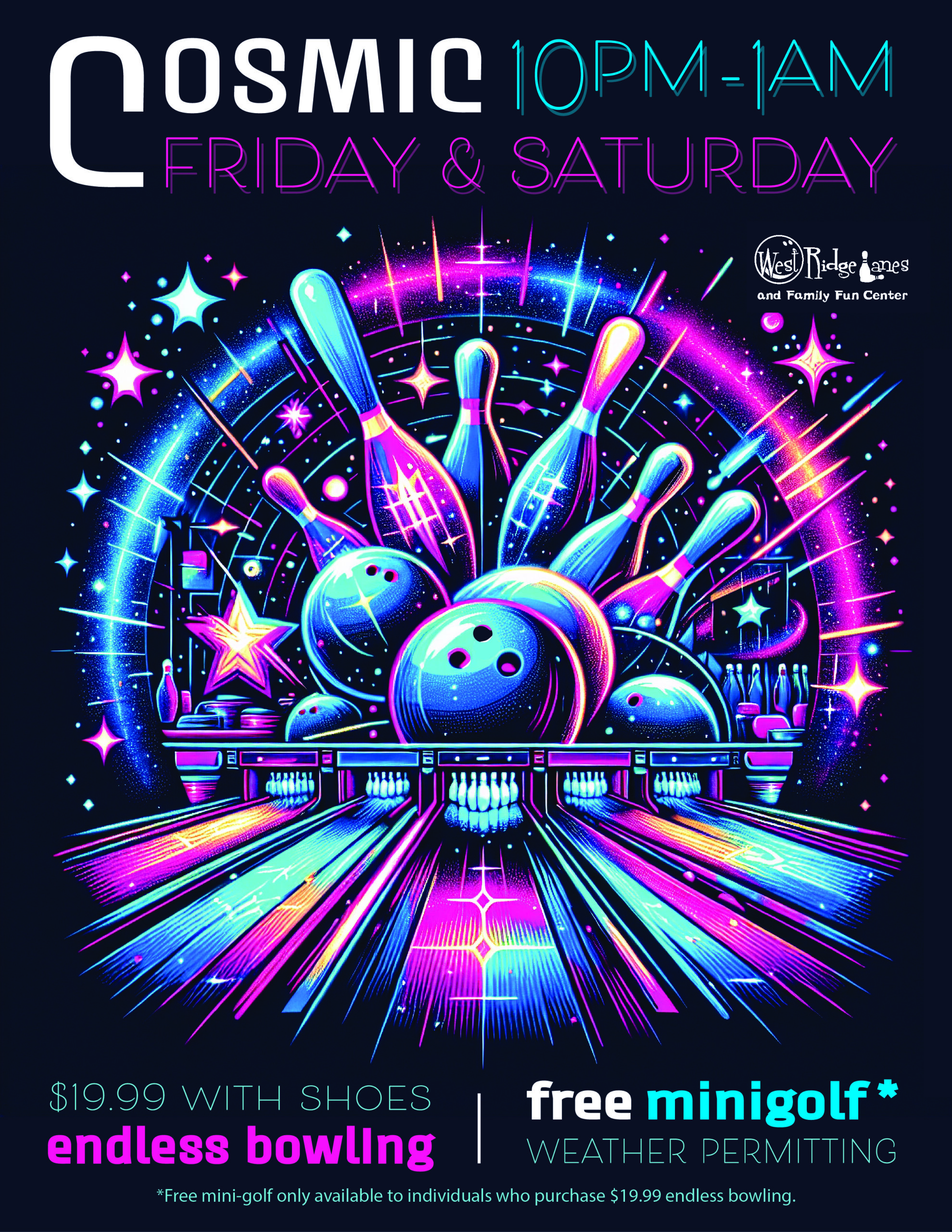 Cosmic Bowling - West Ridge Lanes & Family Fun Center | Topeka KS