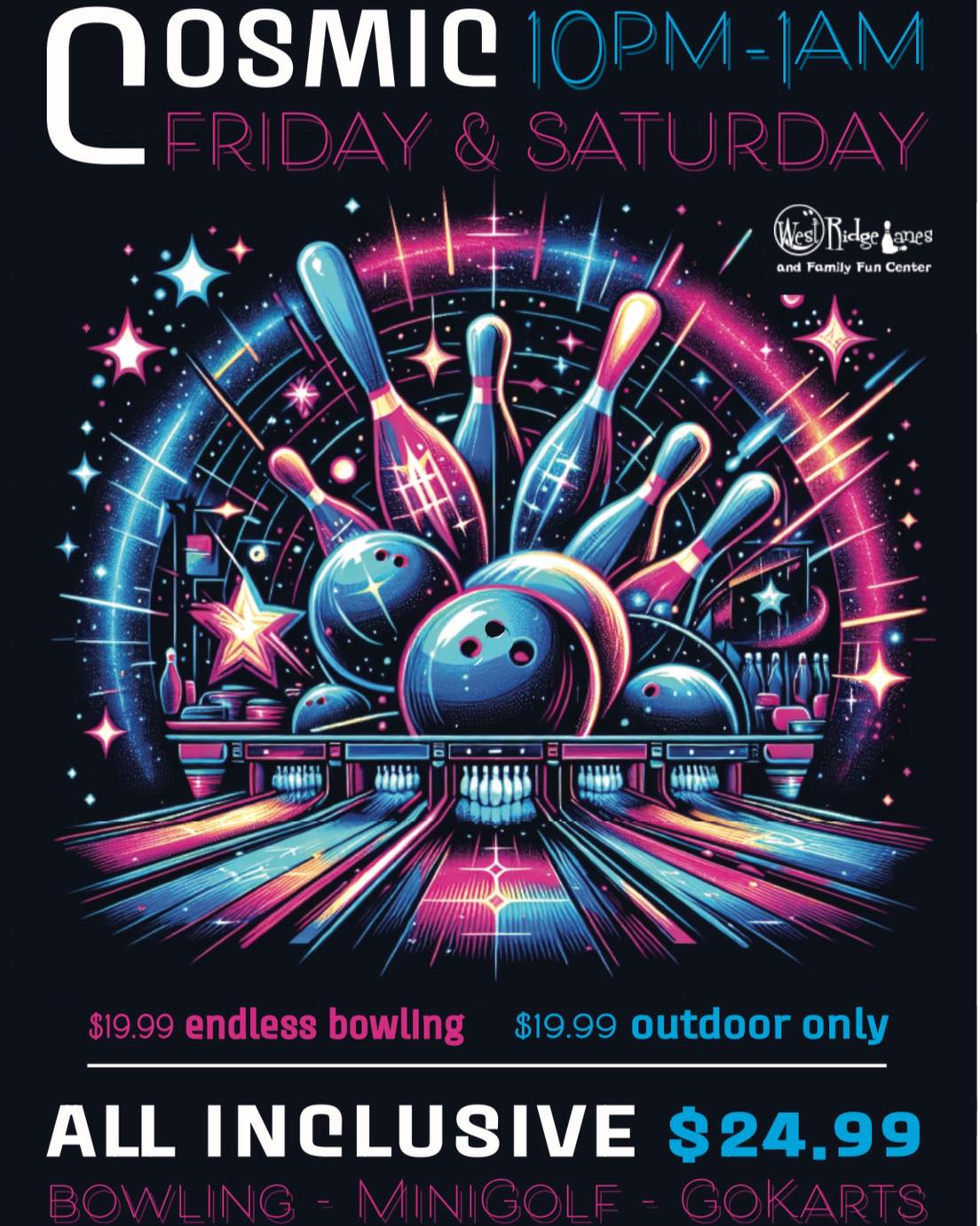 Cosmic Bowling - West Ridge Lanes & Family Fun Center | Topeka KS